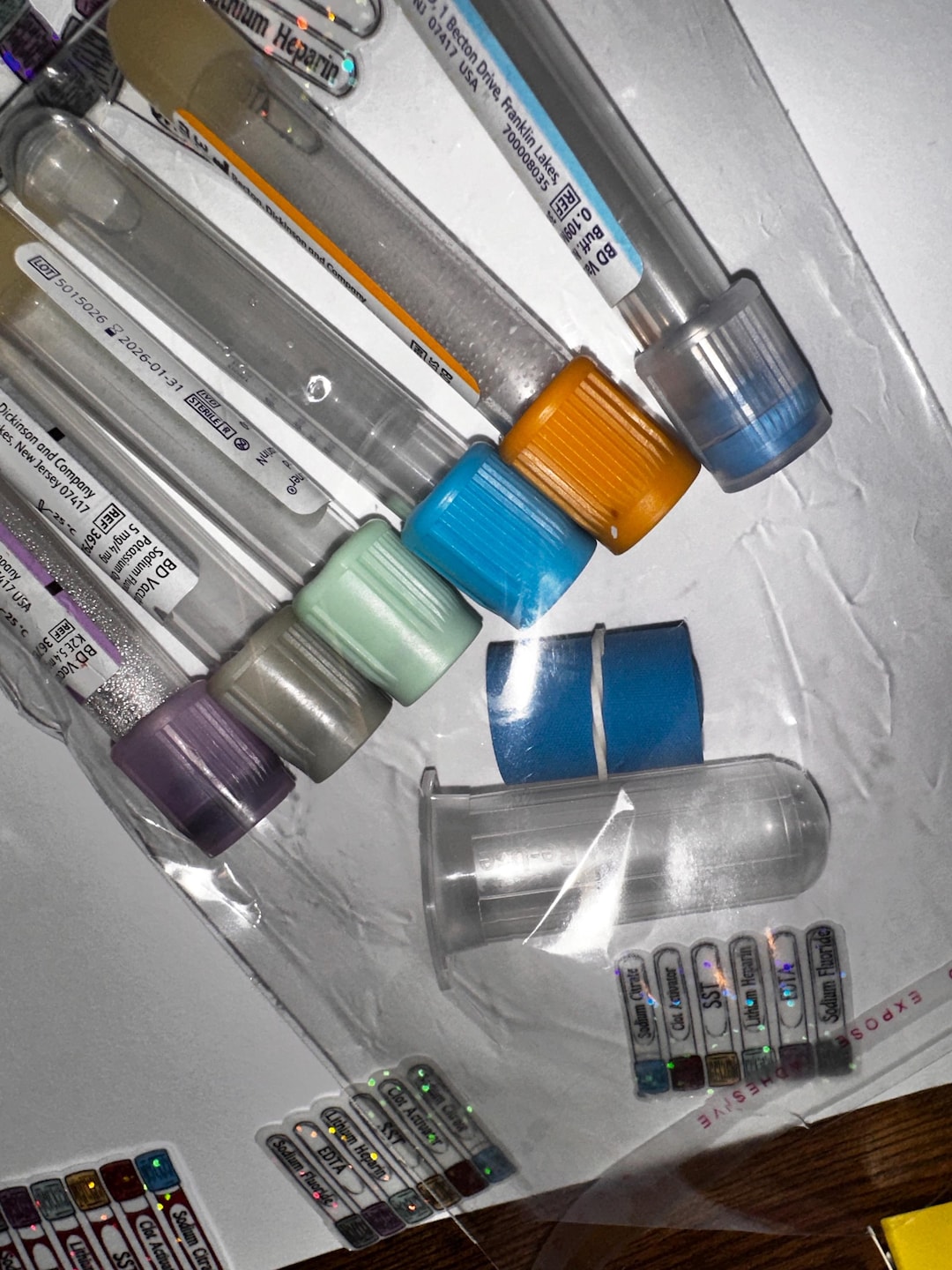 Blood Collection Tube Set | Phlebotomy Practice Tubes | Lab Tube Props ...