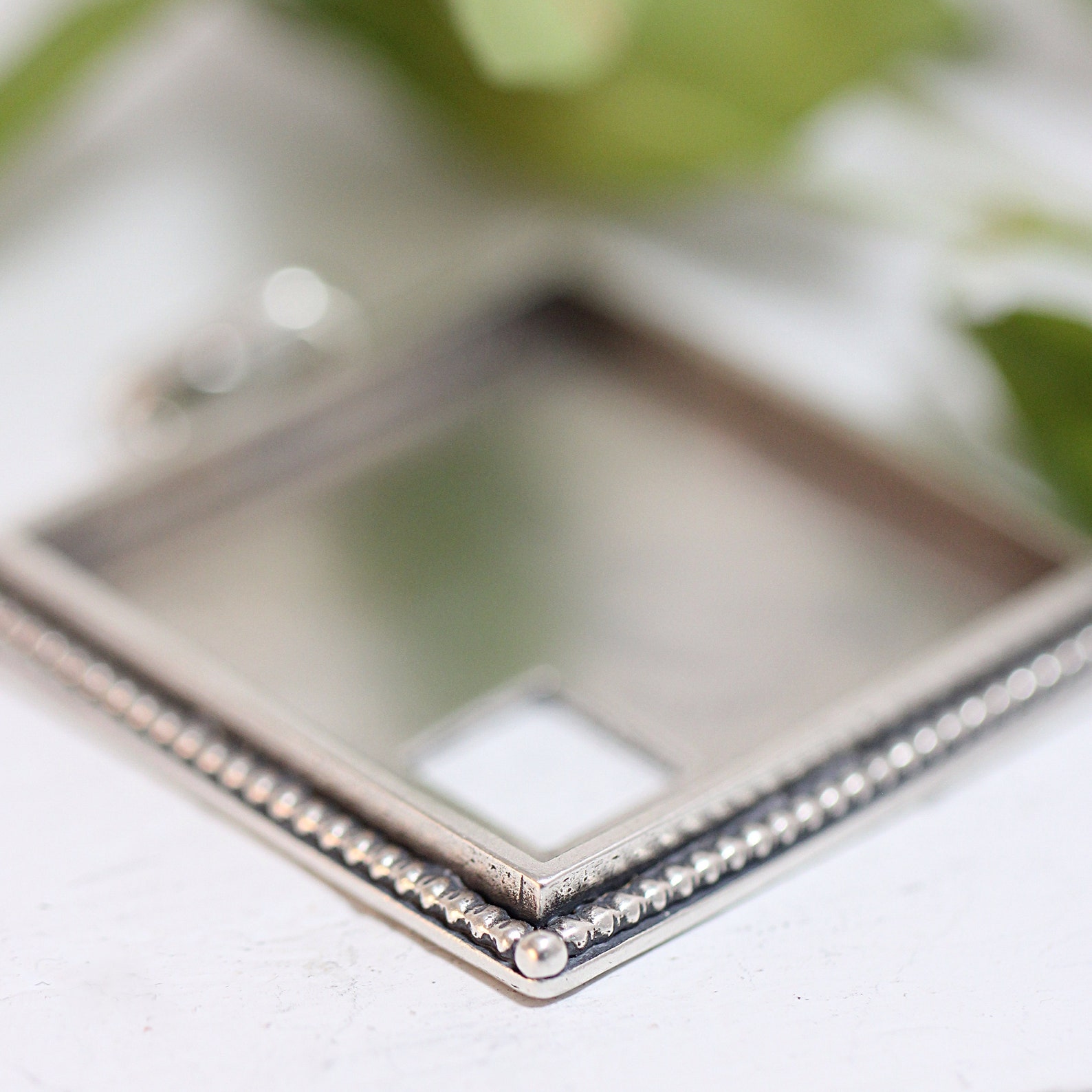 Square Bezel, Sterling Silver Bezel, Brooch Bezel, Pendant Bezel, Frame ...