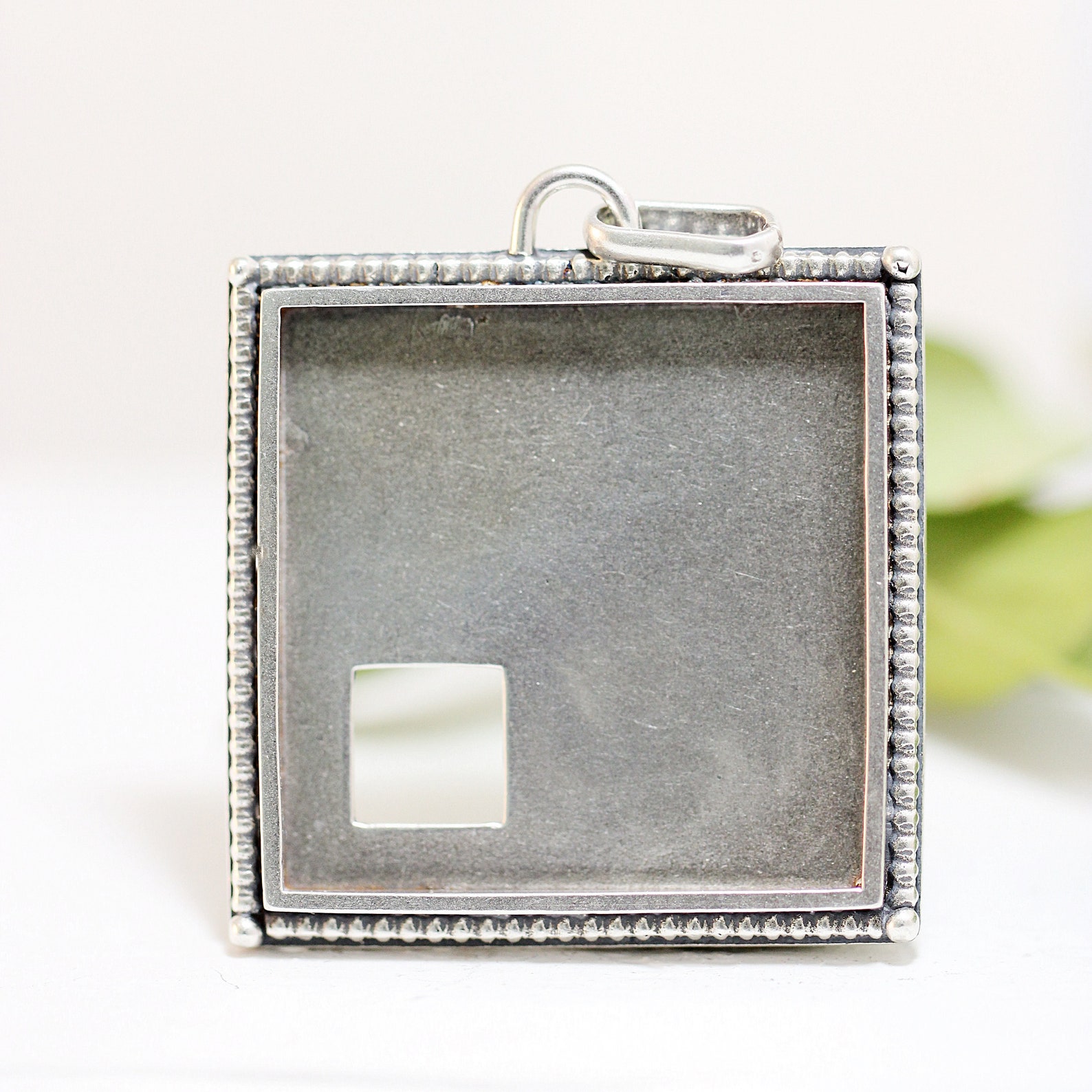 Square Bezel, Sterling Silver Bezel, Brooch Bezel, Pendant Bezel, Frame ...