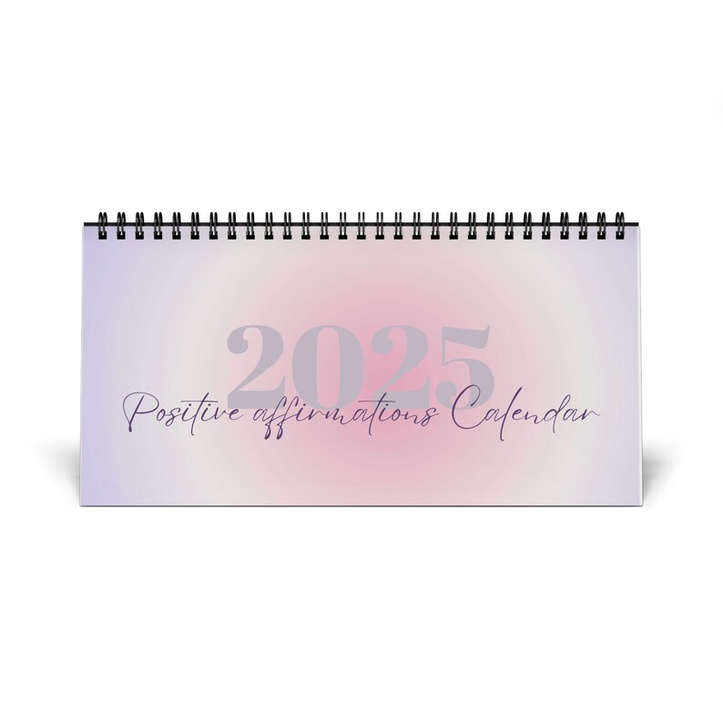 Desk Calendar, Positive Affirmation 2025 Grid Monthly Planner, Wall ...