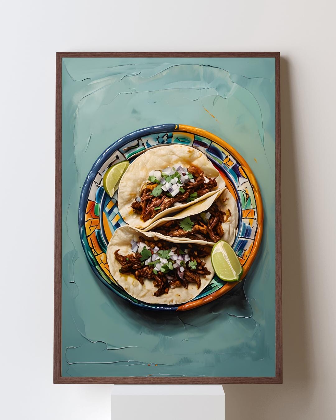 Mexican Street Tacos Still Life Art Print, Mexican Food Kitchen Wall ...