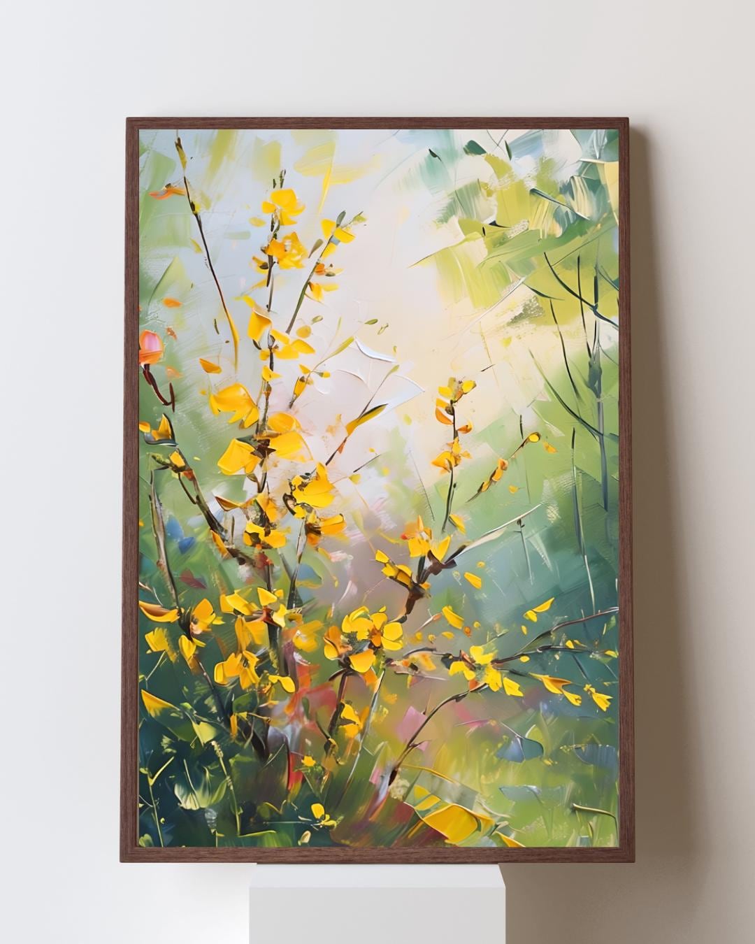 Wild Forsythia Branches Art Print, Early Spring Yellow Blooms ...