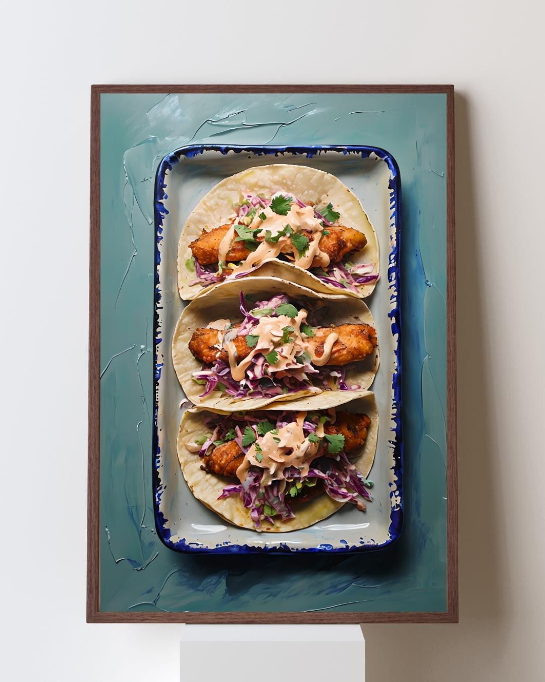 Baja Fish Taco Still Life Art Print, California Coastal Kitchen Wall ...