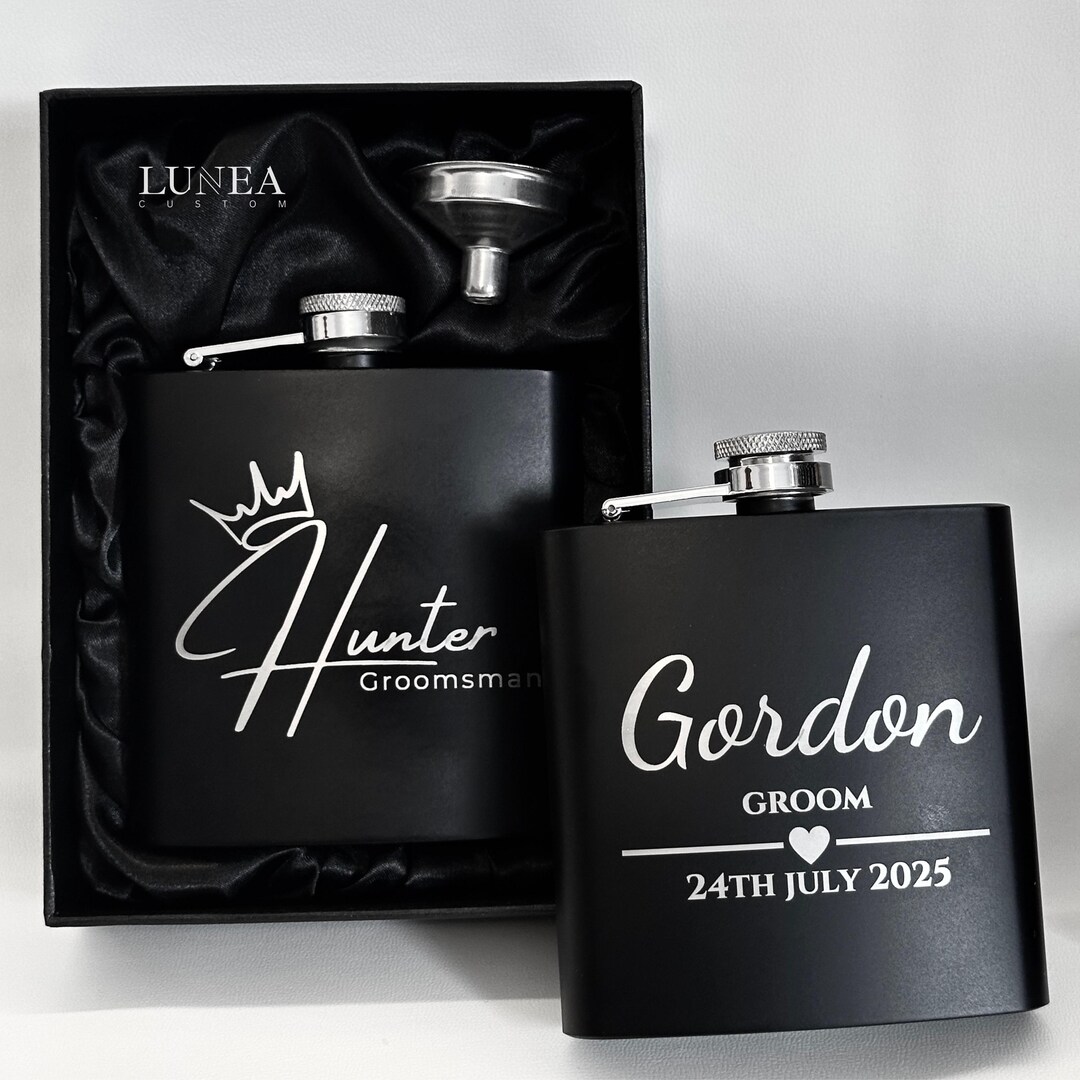 Personalised Hip Flasks, Groomsmen Hip Flasks, Personalised Hip Flasks, Engraved Wedding Hip ...