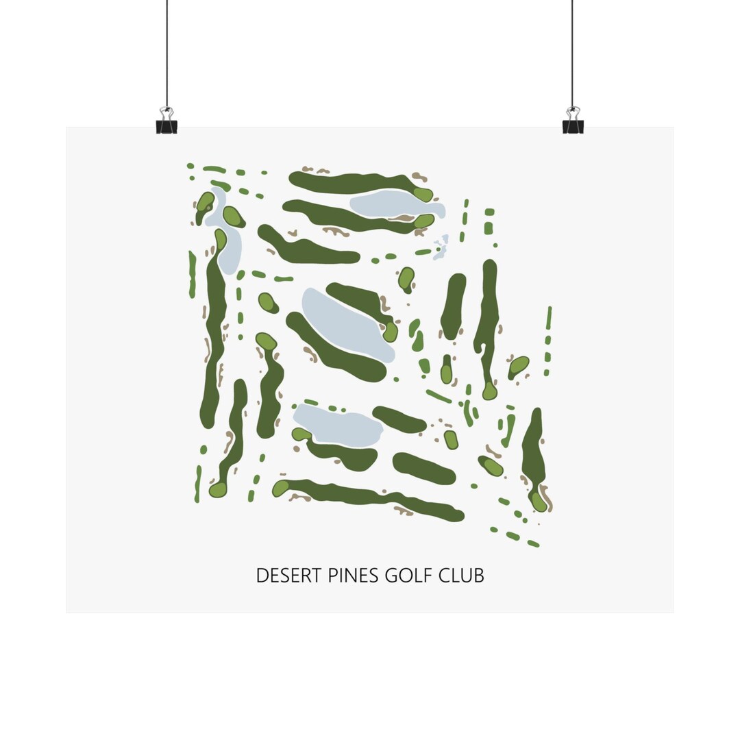 Desert Pines Golf Club Map, Art for Golf Lovers, Home Decor Sports ...