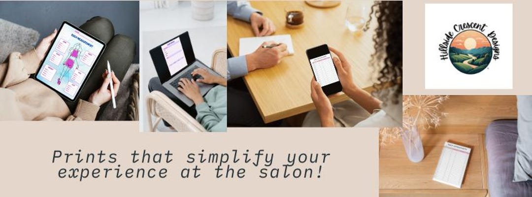 Salon Planner Printables | Appointment Log, Client Form & Body ...
