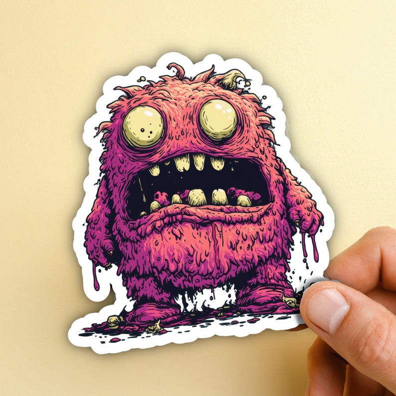 Disturbing Cartoon Character Anxiety Sticker: Meet Melting Mess Marcel ...
