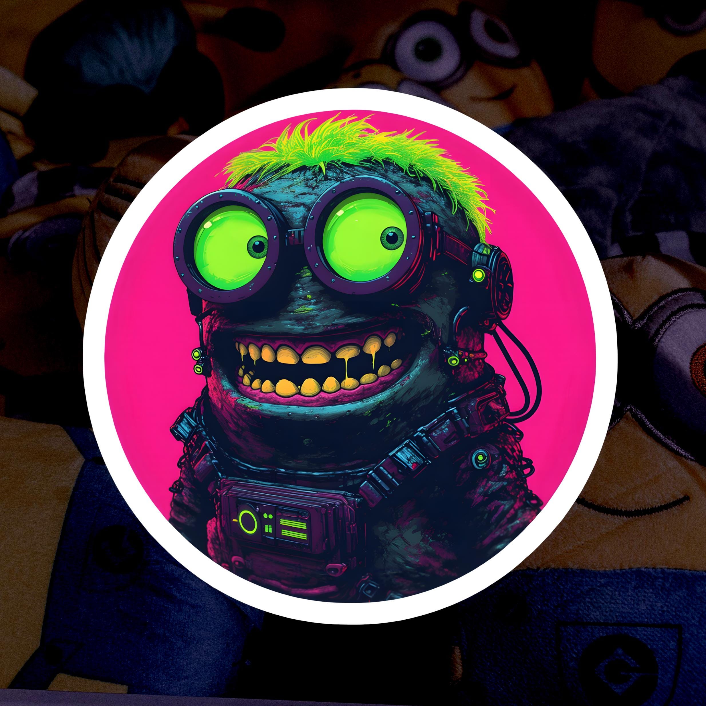 Minion Despicable Me Cyberpunk Dark Retro Comic Sticker - Etsy