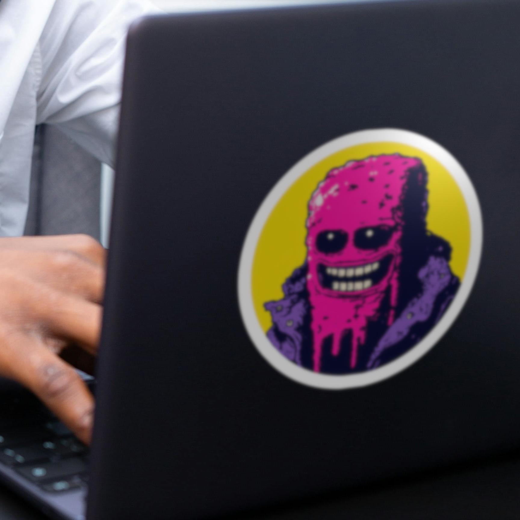 Internet Rage Trollface Meme Sticker - Retro Neon Art for the Keyboard ...