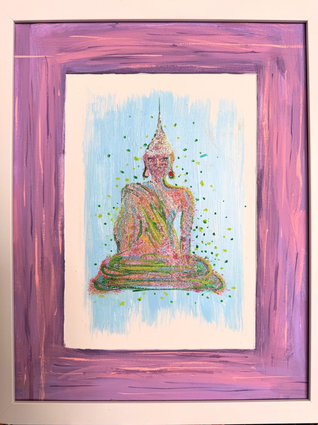 Original Woodcut Printed Hand Painted Buda - Etsy