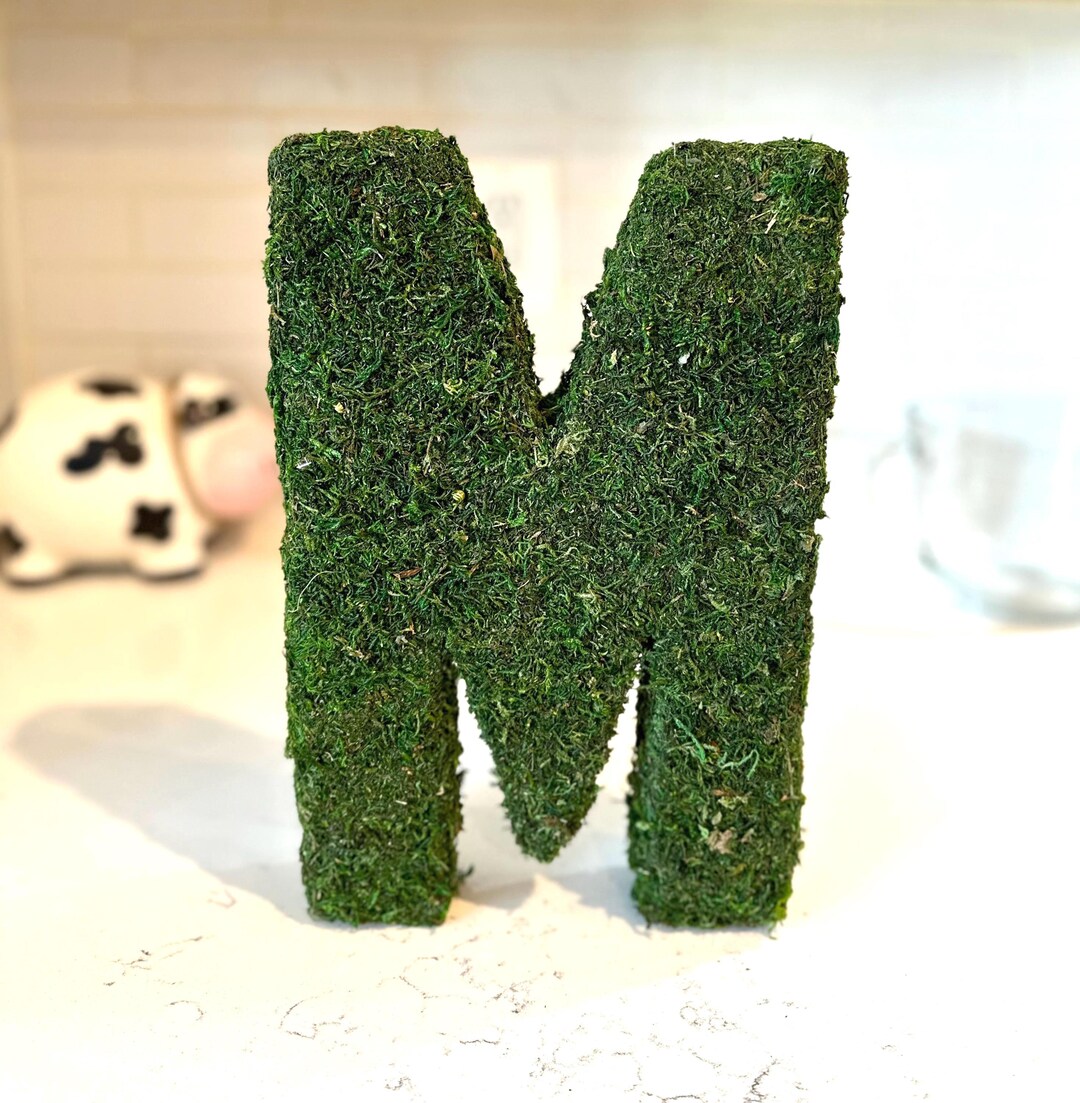 12 Inch Moss Letters Moss Numbers Moss Animals Reindeer Moss Nursery ...