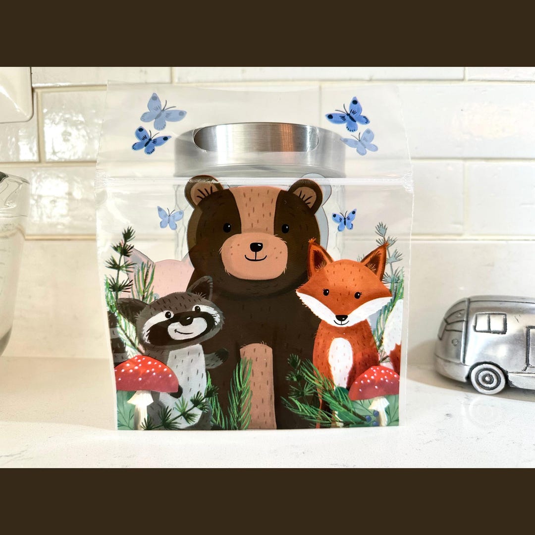 Woodland Party Favor Treat Bags – Forest Animal Gift Bags With Bear ...