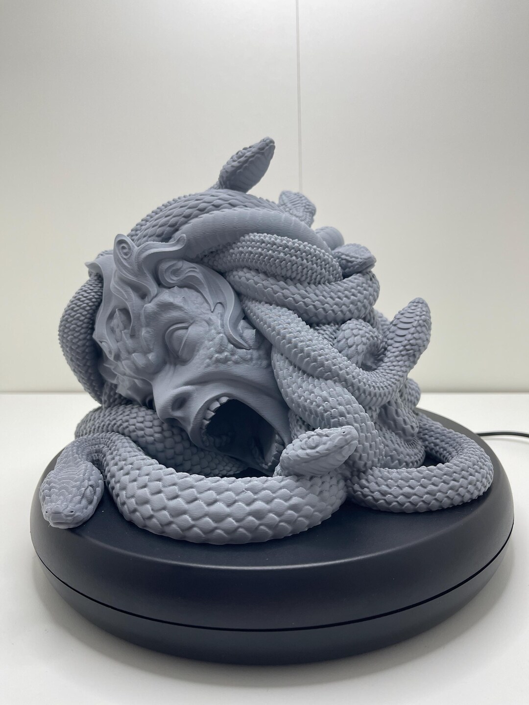 Stone Gray 3-D Printed Medusa Head Dice Tower - Etsy