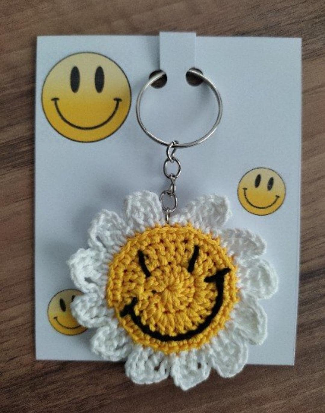 Keychains Smile Emoji Crochet Keychain Gift Funny Emoji Smile Gift ...