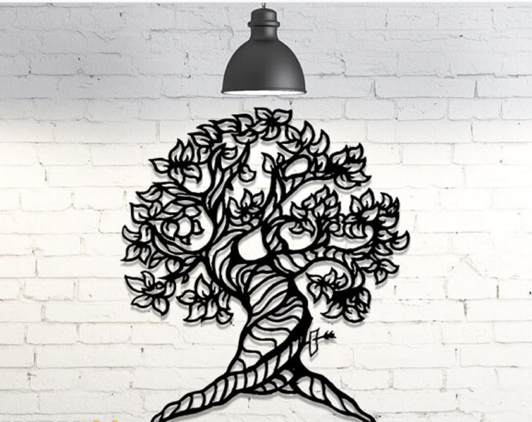 Metal Family Tree Wall Art Ancestry Tree, Laser Cut Metal Decor, Family ...