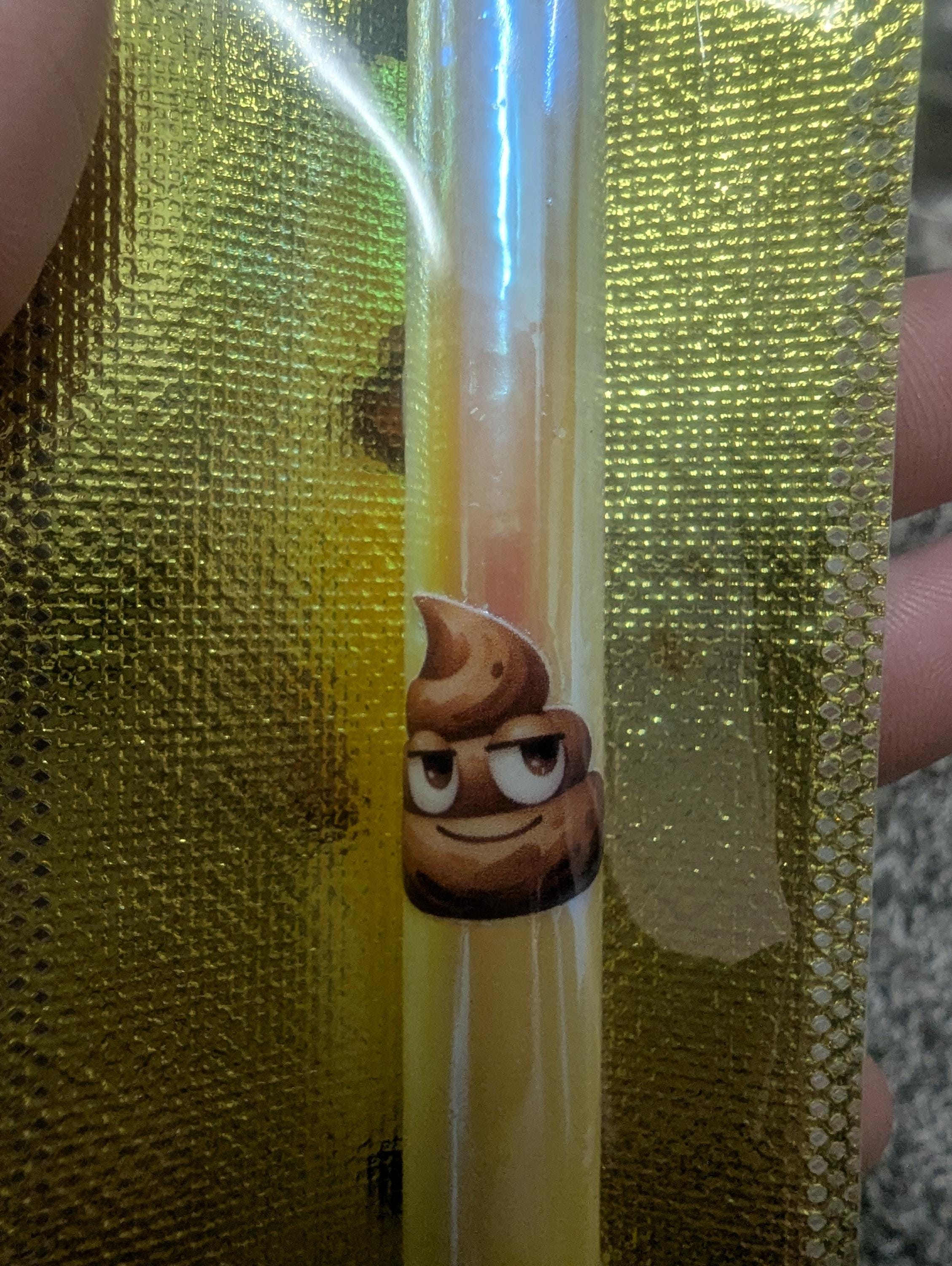 Gel Pen Iridescent Colored Poop Emoji - Etsy
