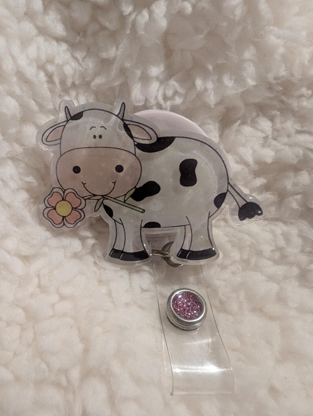 Cow Badge Reel - Etsy