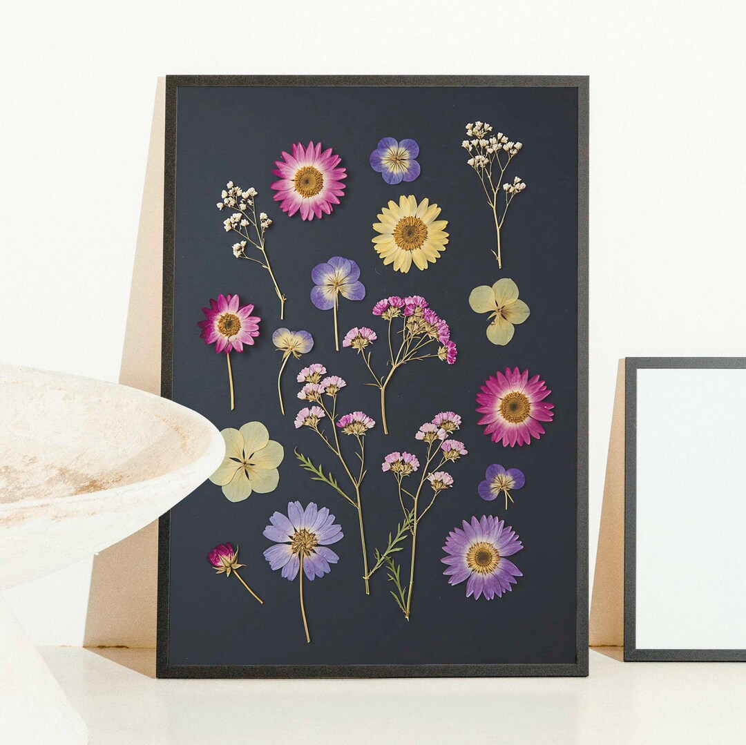 Printable Pressed Flower Art, Spring Botanical Wall Print, Wildflower ...