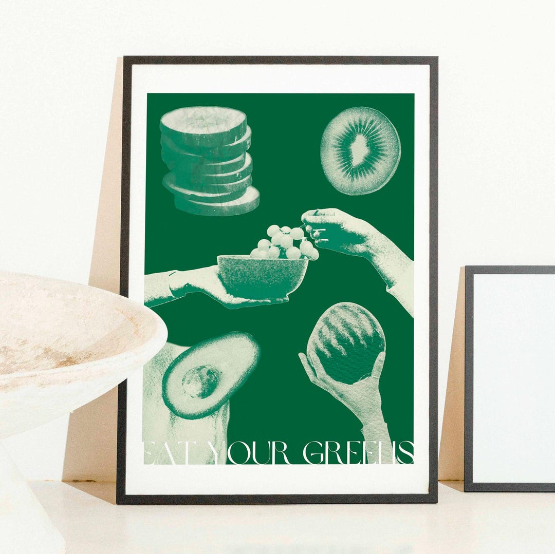 Vintage Green Food Print, Kitchen Art (digital Download - Etsy