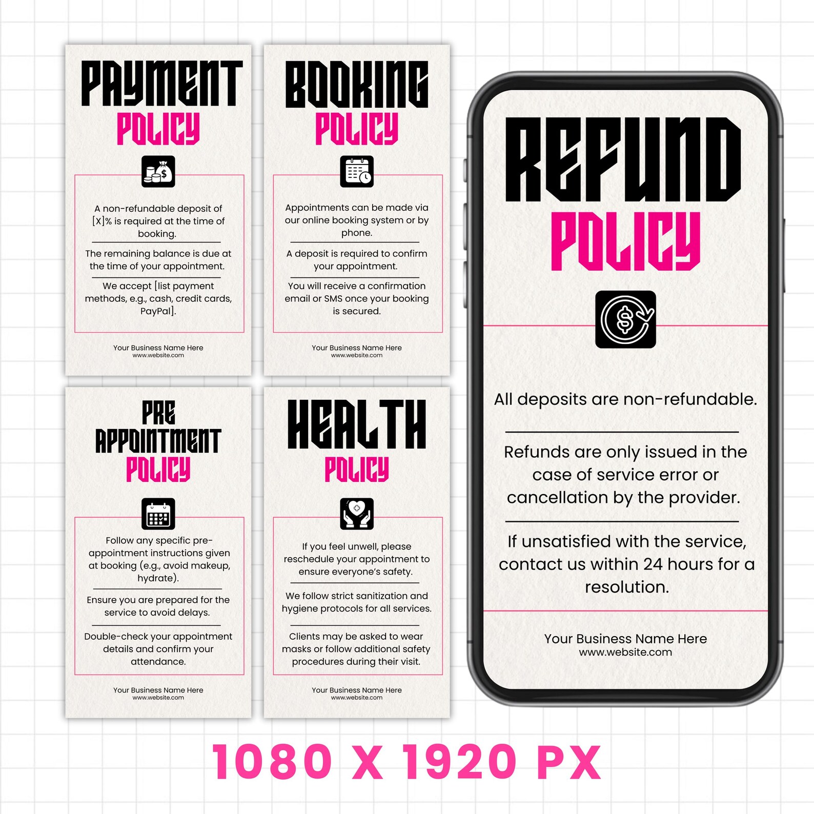 10+ Booking Policy Templates, Editable Booking Policies for Instagram ...