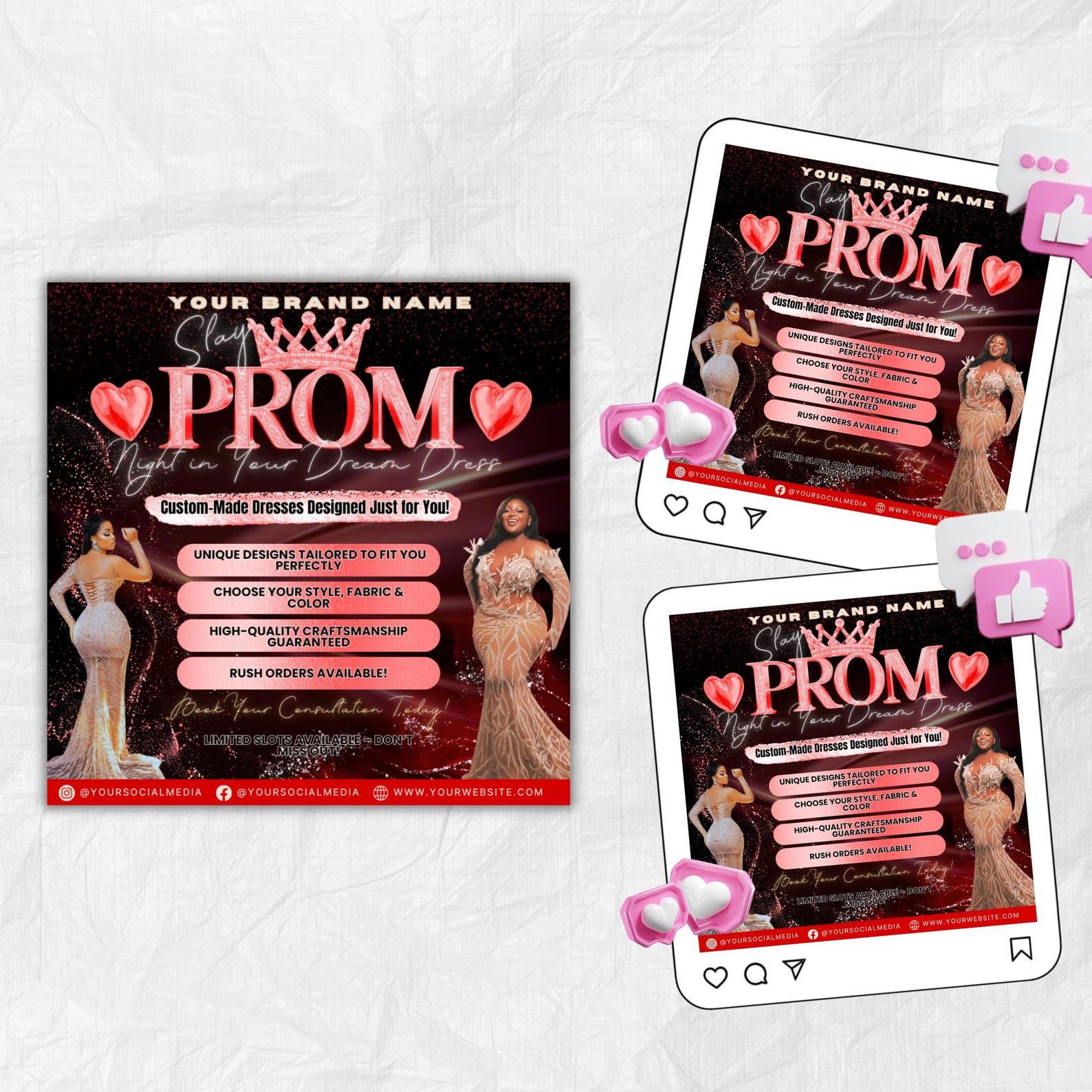 Prom Dress Flyer, Prom Flyer, Prom Flyer Template, Prom Dress Flyer ...