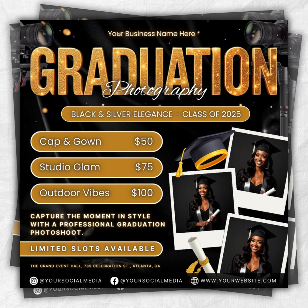 Graduation Photoshoot Flyer, Graduation Photos Flyer, Photographer ...