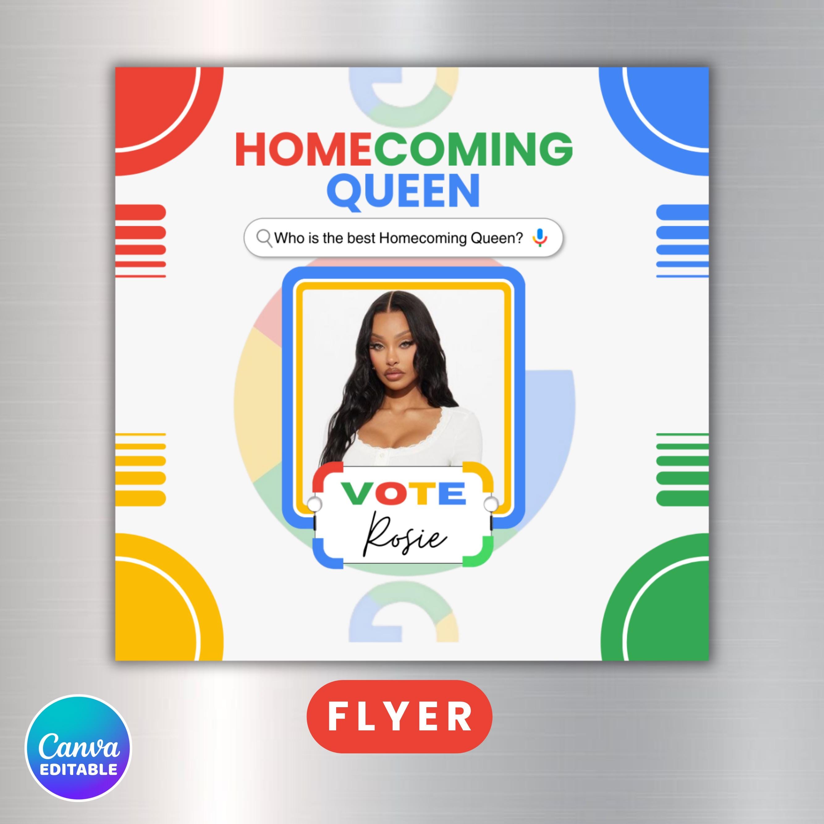 Vote Homecoming Queen Campaign Bundle, Google Theme Homecoming Class ...