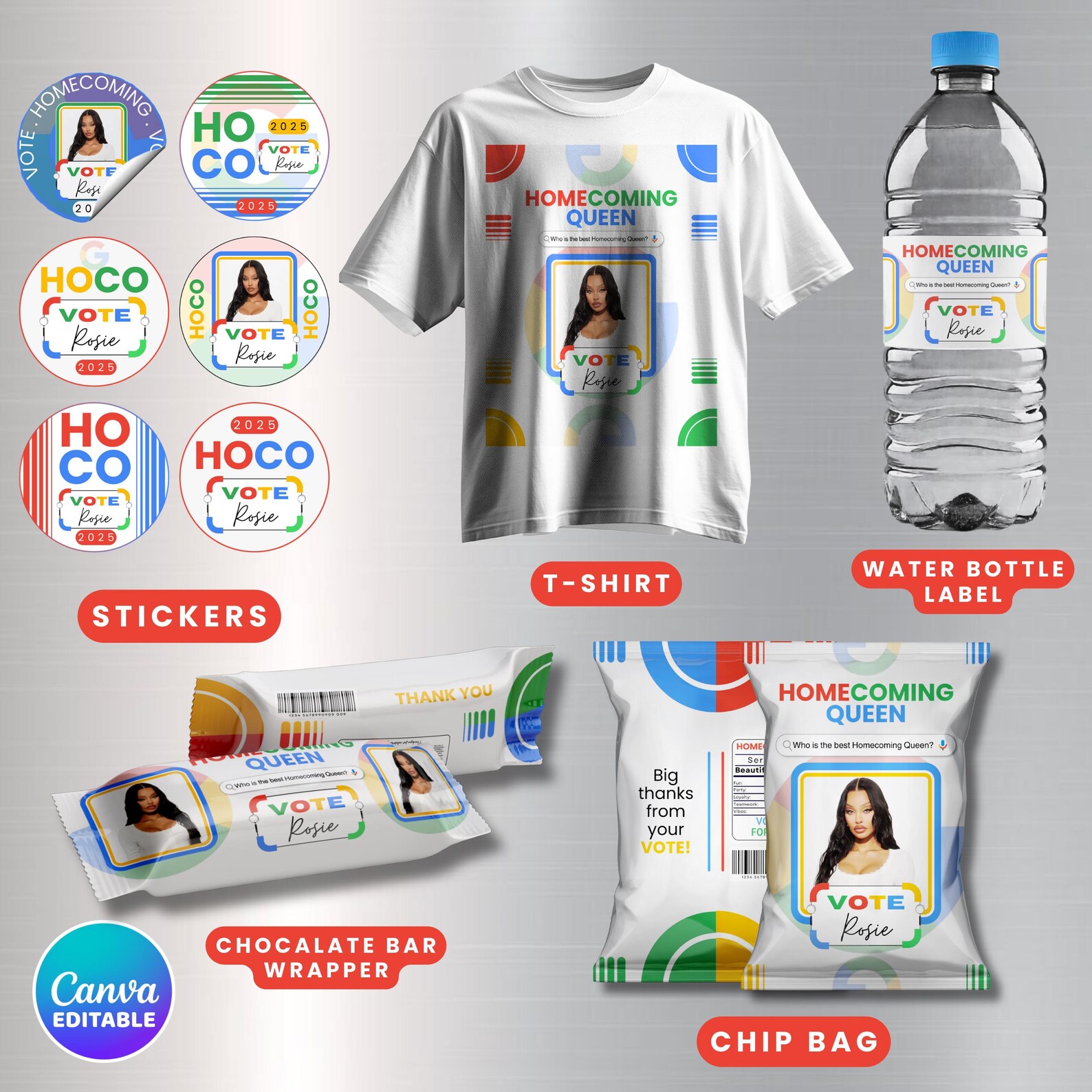 Vote Homecoming Queen Campaign Bundle, Google Theme Homecoming Class ...