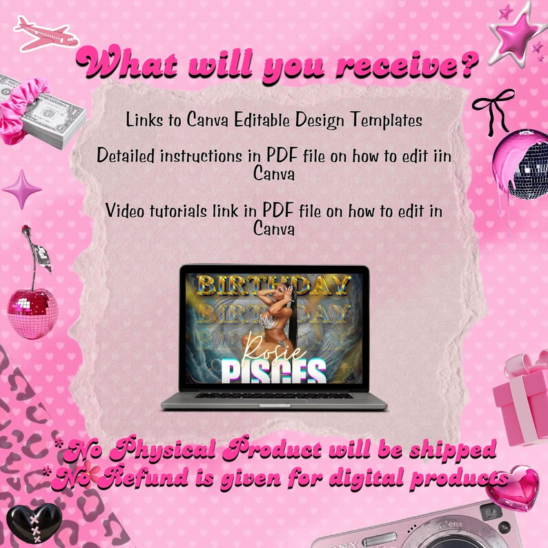 Pisces Birthday Flyer, Pisces Flyer, Birthday Flyer, Pisces Bash Flyer ...