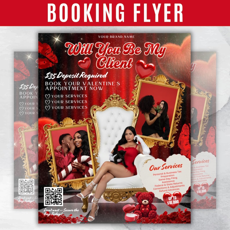 Valentine's Day Booking Flyer - February Deals for Beauty Services ...
