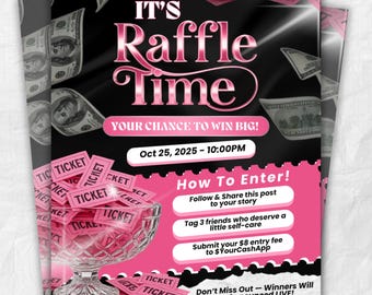 Editable Raffle Flyer Template for Giveaways & Contests | DIY Beauty ...
