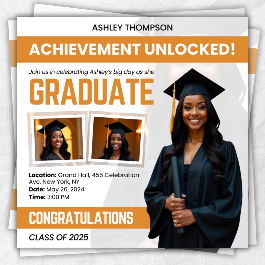 Graduate Flyer, Graduation Party, Graduation Invitation, Grad She Did ...