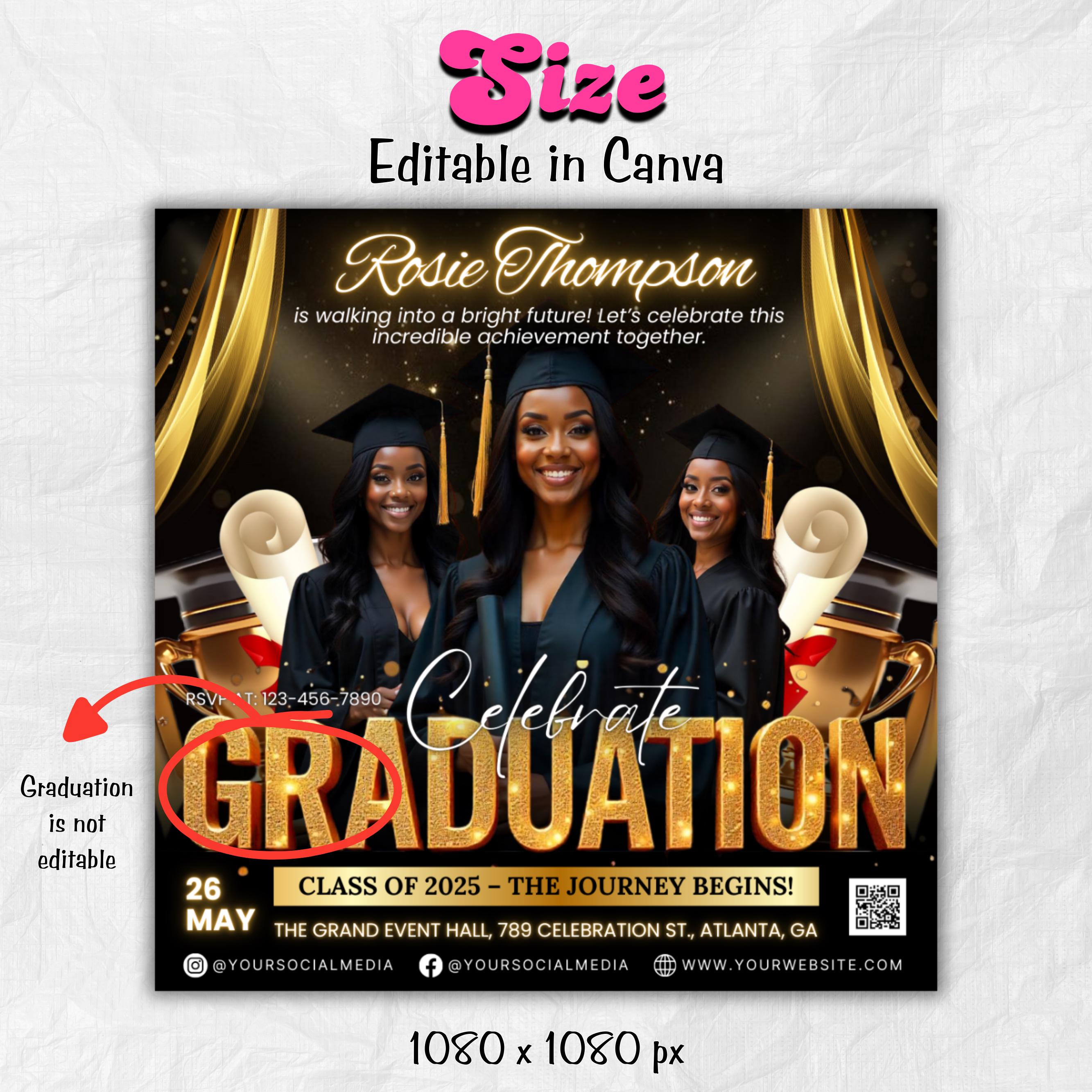 Graduate Flyer, Graduation Party, Graduation Invitation, Grad She Did ...