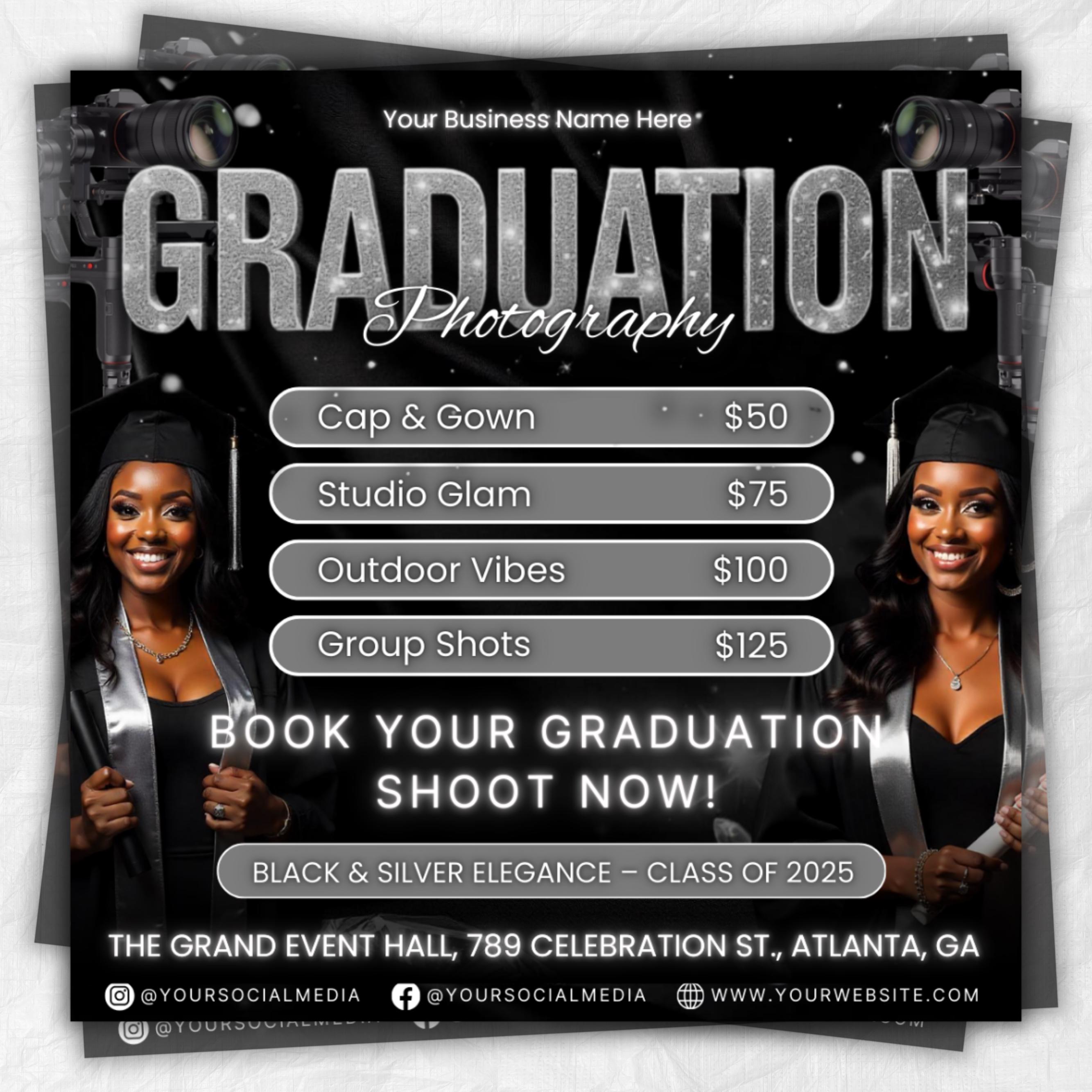 Graduation Photoshoot Flyer, Graduation Photos Flyer, Photographer ...