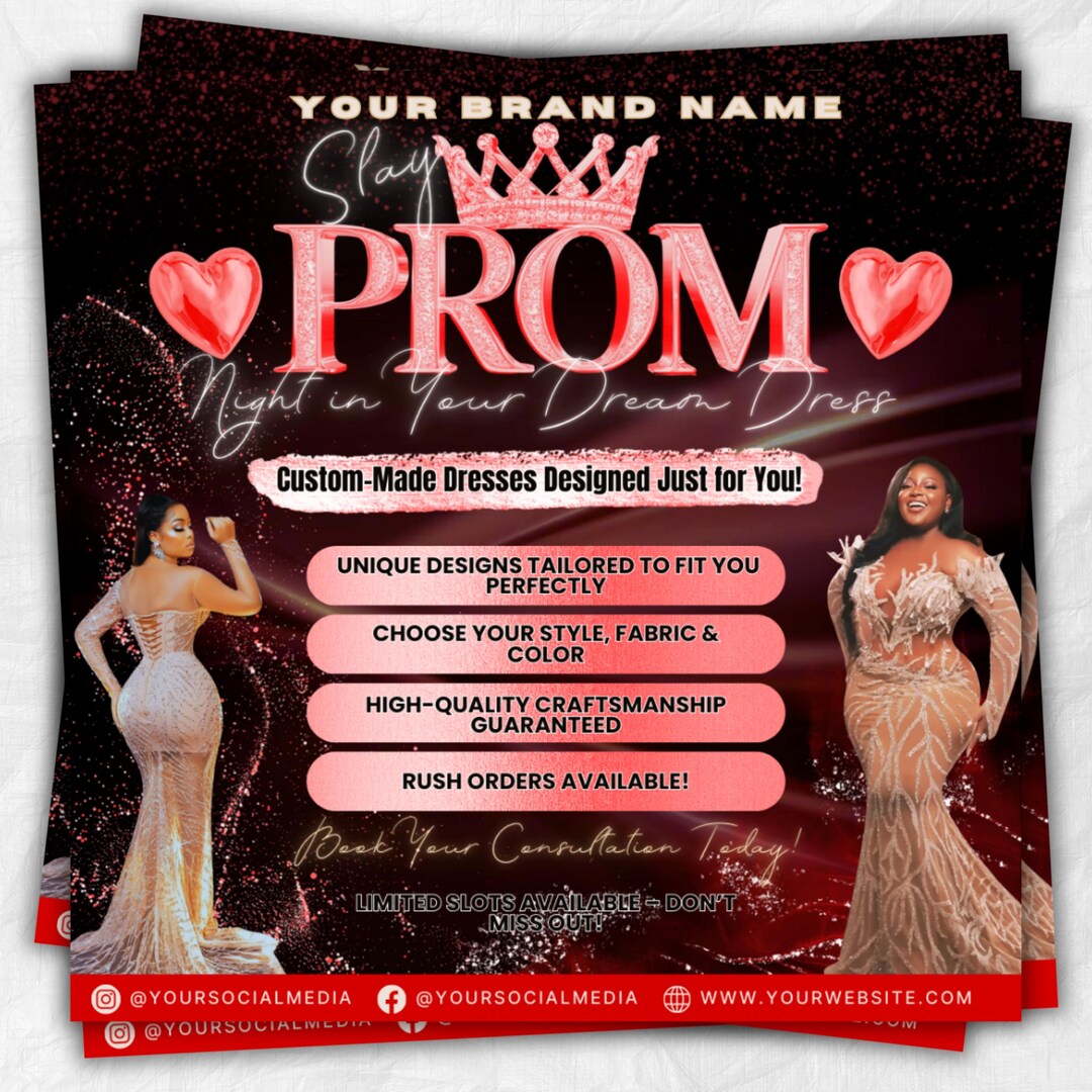 Prom Dress Flyer, Prom Flyer, Prom Flyer Template, Prom Dress Flyer ...