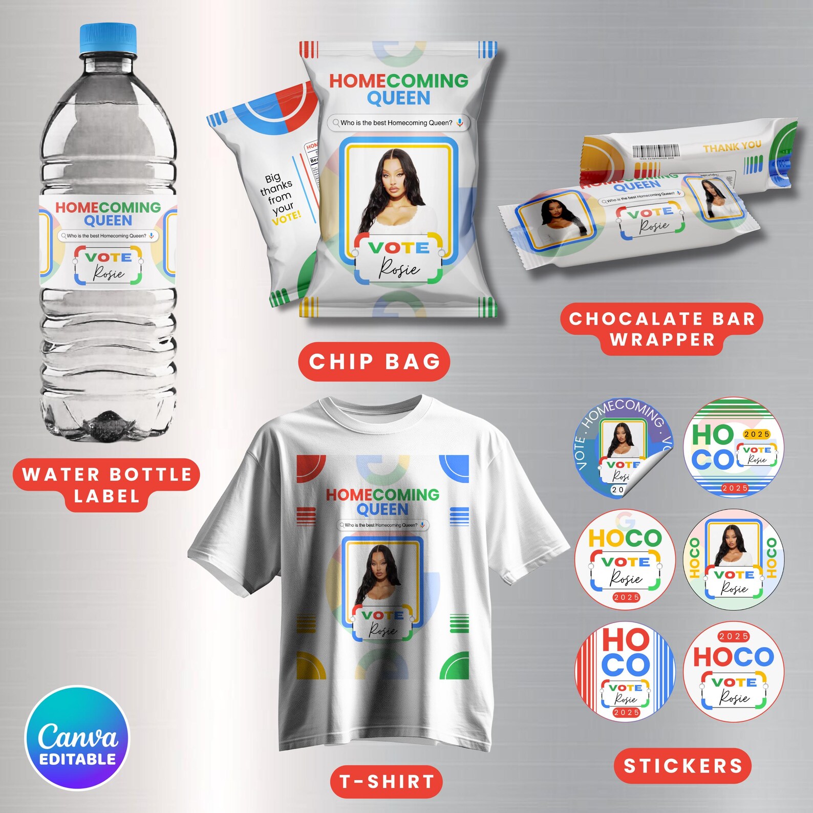 Vote Homecoming Queen Campaign Bundle, Google Theme Homecoming Class ...