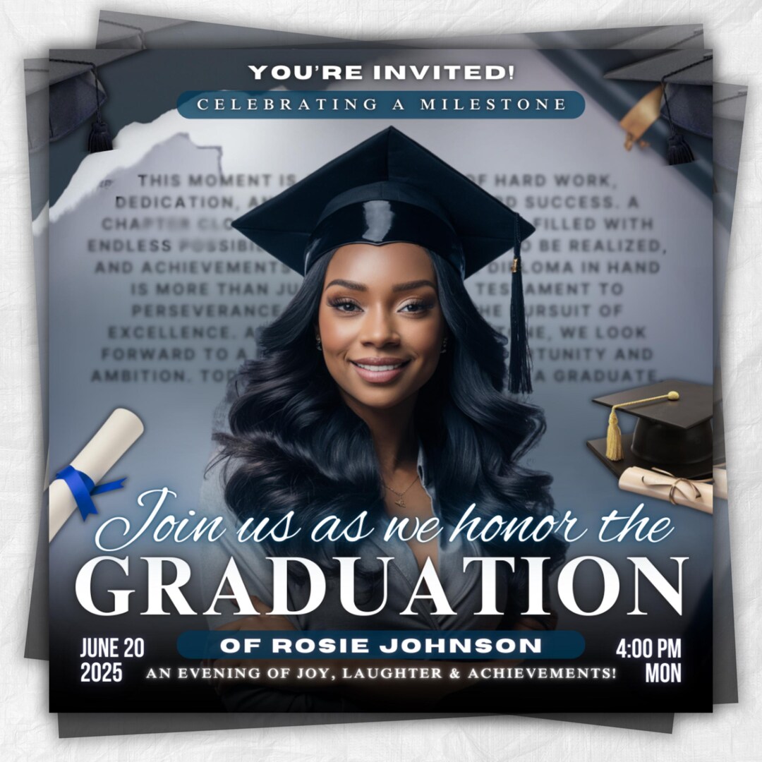 Graduate Flyer, Graduation Party, Graduation Invitation, Grad She Did ...