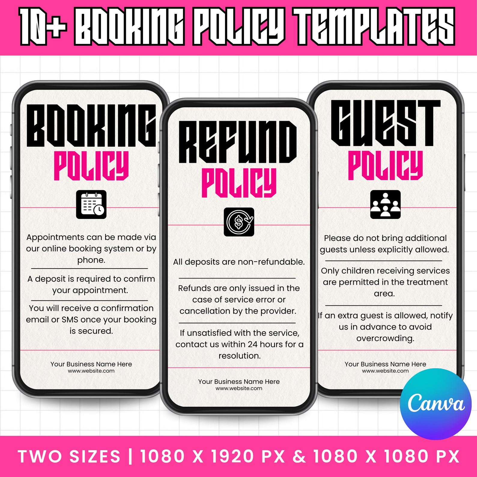 10+ Booking Policy Templates, Editable Booking Policies for Instagram ...