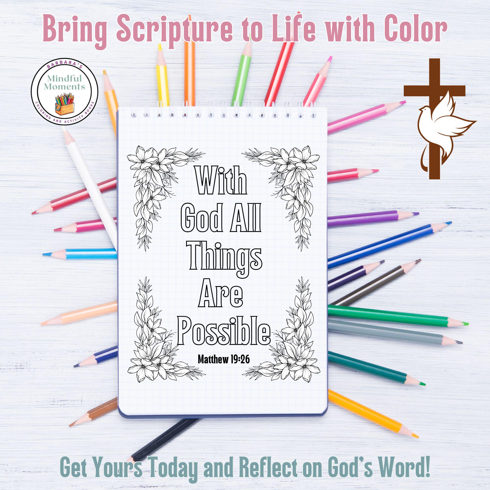 40 Printable Bible Verse Coloring Pages | Christian Coloring Pages for ...