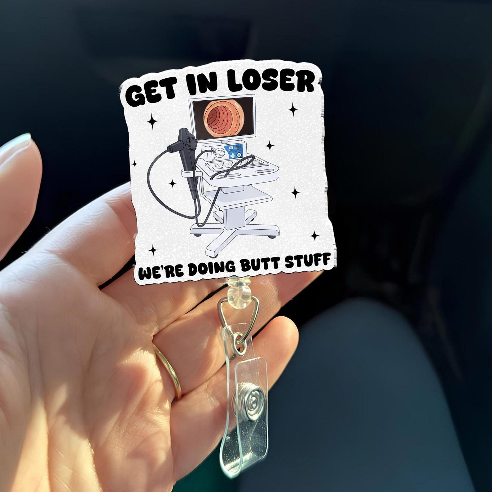 Endoscopy Badge Reel | GI Nurse Gift | Colonoscopy Tech Badge | Funny ...