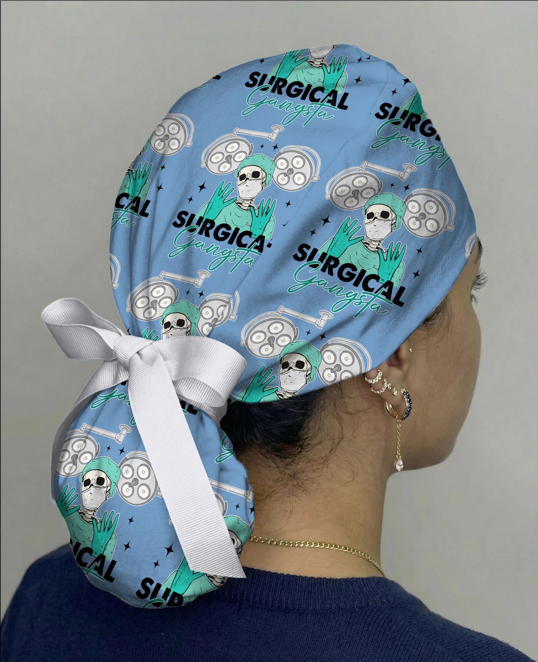 Surgical Gangsta Scrub Cap Funny OR Nurse Hat, Surgical Tech Cap ...