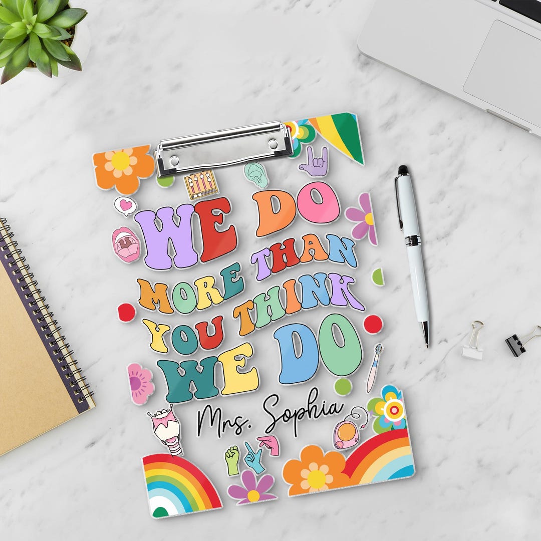 Personalized SLP Clipboard: Retro Speech Language Pathologist Gift - Etsy