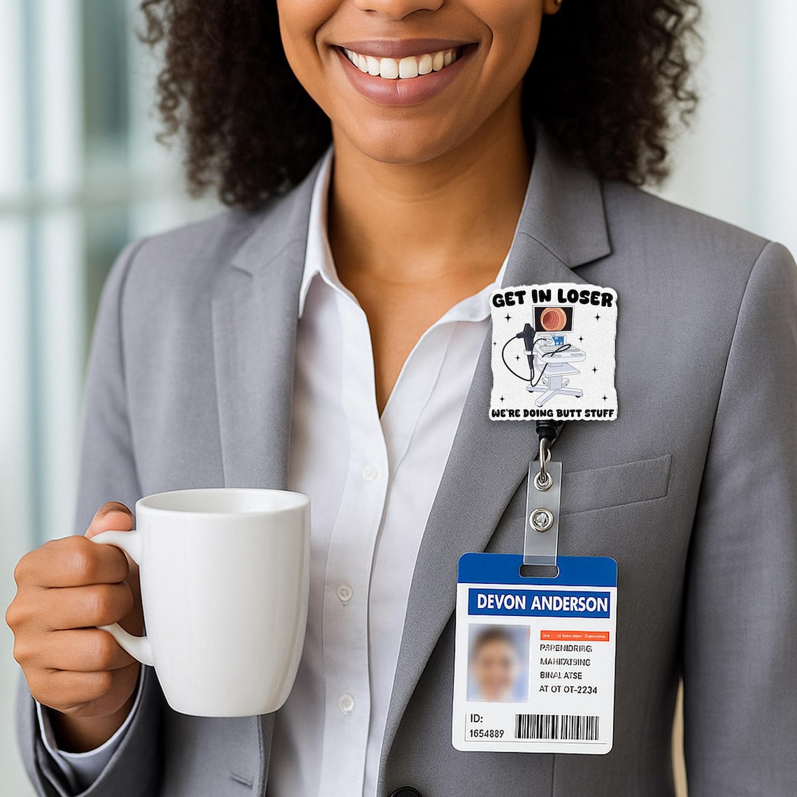 Endoscopy Badge Reel | GI Nurse Gift | Colonoscopy Tech Badge | Funny ...