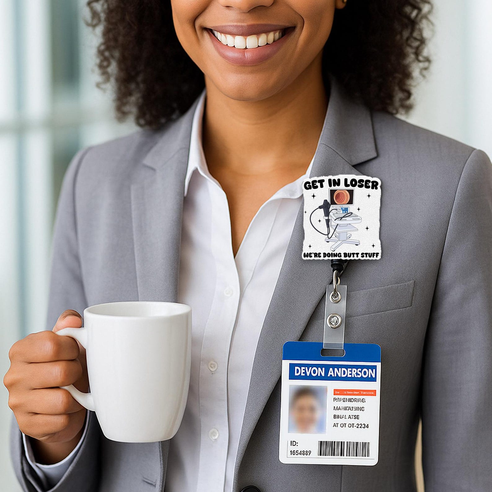 Endoscopy Badge Reel | GI Nurse Gift | Colonoscopy Tech Badge | Funny ...