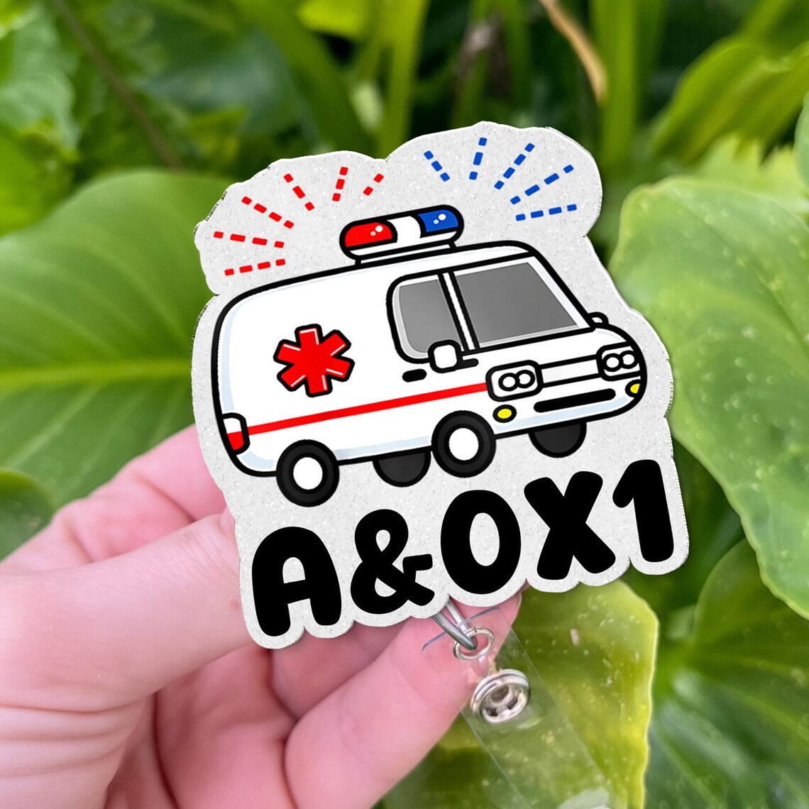 EMS A&O X1 Badge Reel, Funny EMT Paramedic Badge Reel, Acrylic ...