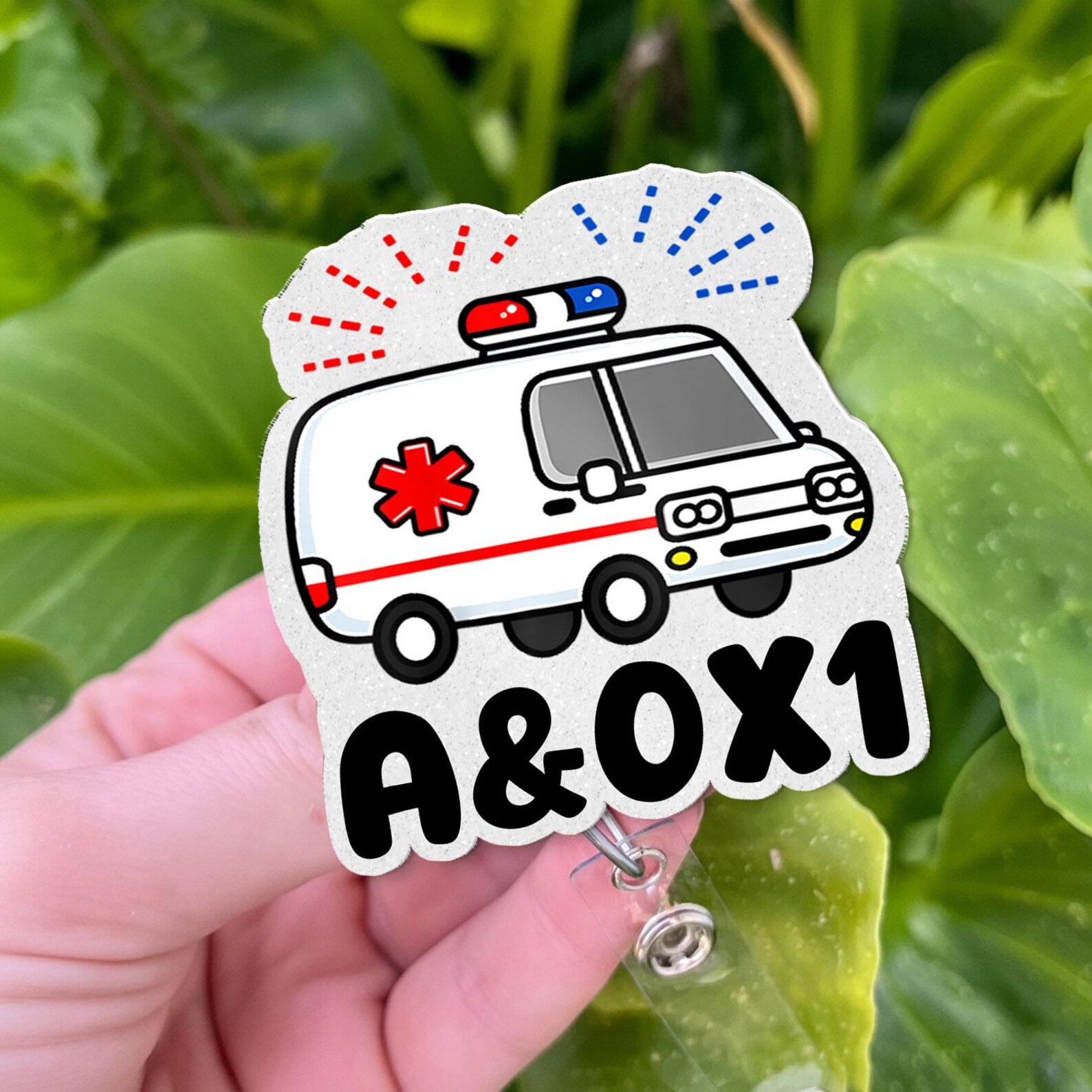 EMS A&O X1 Badge Reel, Funny EMT Paramedic Badge Reel, Acrylic ...