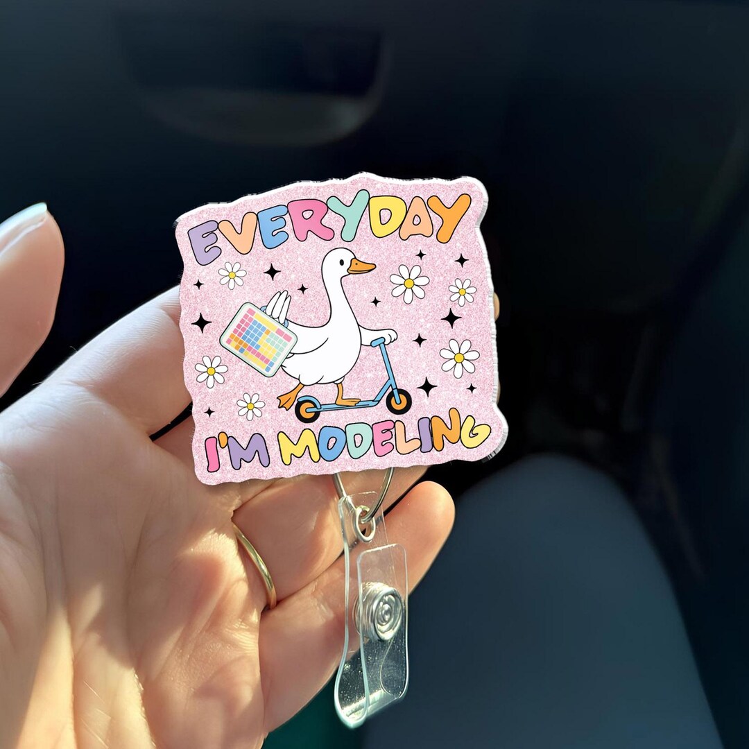 Everyday I’m Modeling Badge Reel | Cute ABA Therapy Bcba Rbt Badge ...