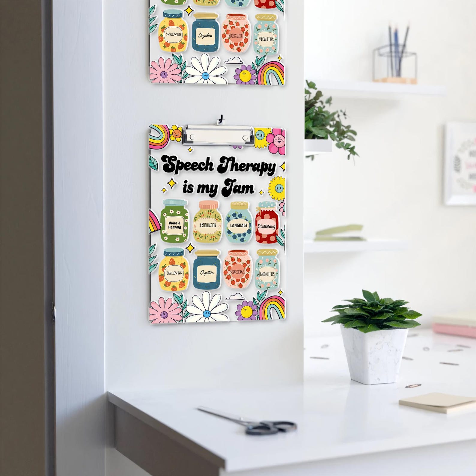 Speech Therapy Clipboard: SLP Gift, Playful Jam Design - Etsy