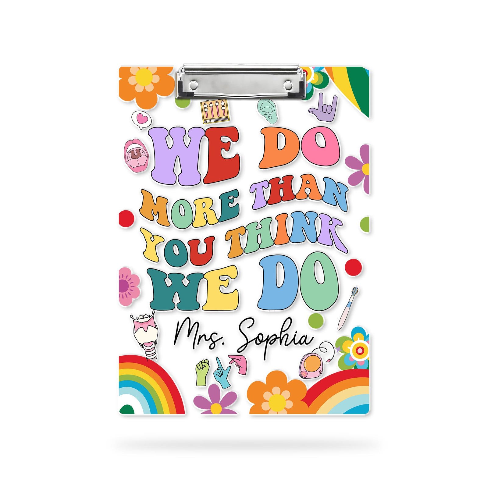 Personalized SLP Clipboard: Retro Speech Language Pathologist Gift - Etsy