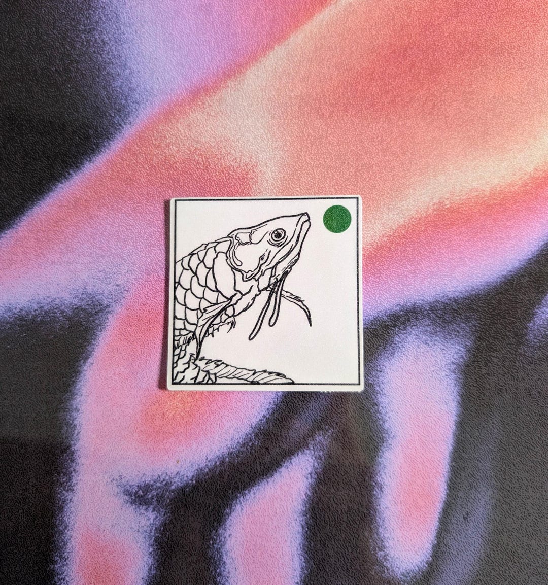 Carp | Fish Art Sticker | Unique Original Premium Matte Art Sticker ...